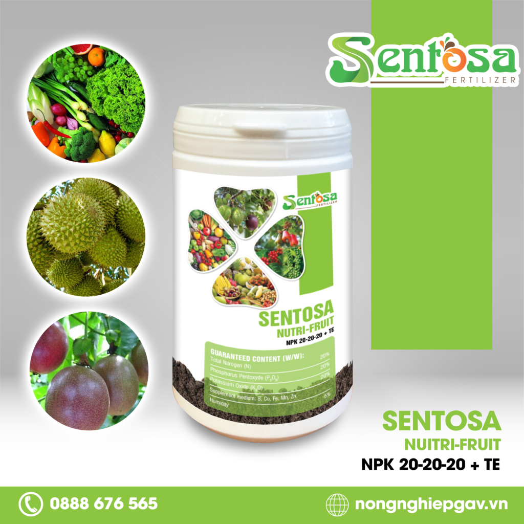 Phân bón NUTRI-FRUIT - NPK 20-20-20 + TE- chai 500ml - Sentosa ...